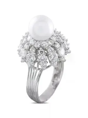 LB EXCLUSIVE Diamond And Pearl Ring