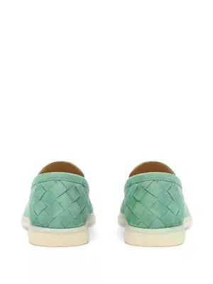 SCAROSSO Ludovica Suede Loafers - Green