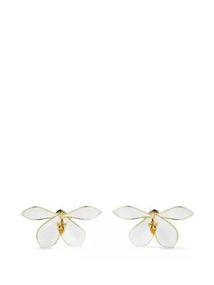 Shanghai Tang Ginger Flower Stud Earrings