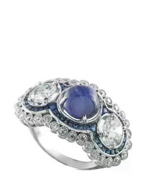 LB EXCLUSIVE Diamond And Sapphire Ring - Silver