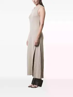 THOM KROM Side-slit Textured Midi Dress - Neutrals