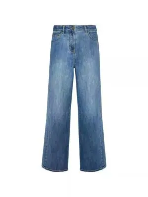 ELENA MIRO` Five-pocket Straight Leg Denim Jeans