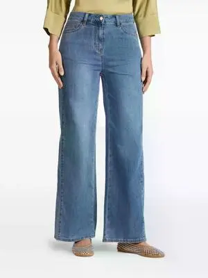 ELENA MIRO` Five-pocket Straight Leg Denim Jeans