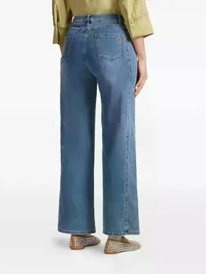 ELENA MIRO` Five-pocket Straight Leg Denim Jeans