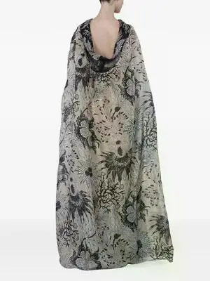 Biyan Low-back Printed Maxi Dress