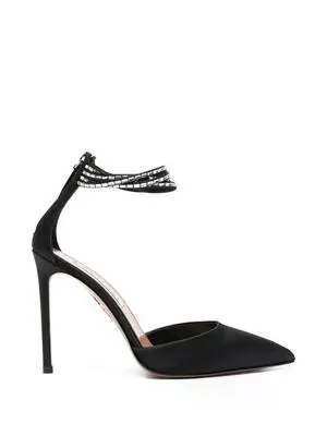 AQUAZZURA Beaded Ankle Pumps