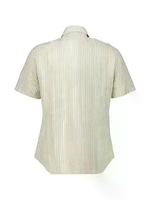 120% Lino Striped Short-sleeve Shirt - Neutrals