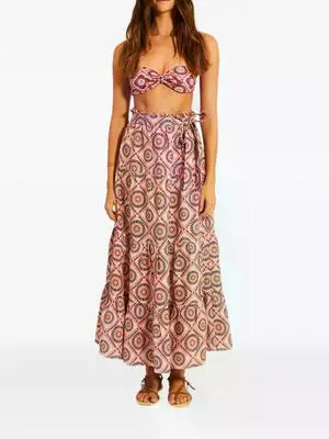 LEMLEM Sanaa Geometric-pattern Maxi Skirt - Pink