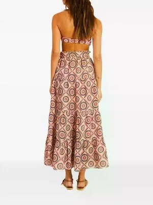 LEMLEM Sanaa Geometric-pattern Maxi Skirt - Pink