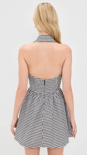 Caroline Constas Aya Halter Mini Dress