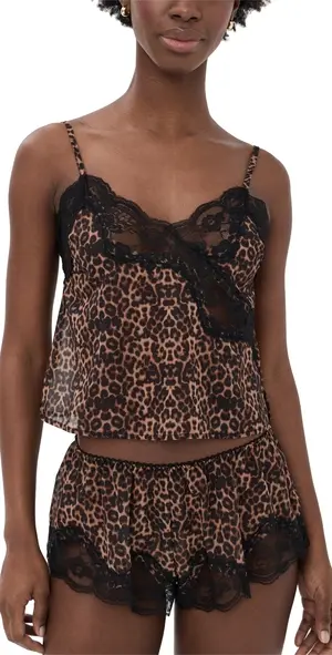 KAT THE LABEL Hayden Camisole - Leopard