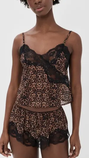 KAT THE LABEL Hayden Camisole - Leopard