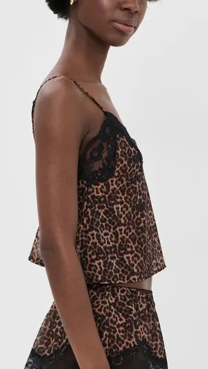 KAT THE LABEL Hayden Camisole - Leopard