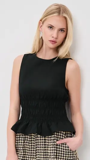 Staud Culver Blouse - Black
