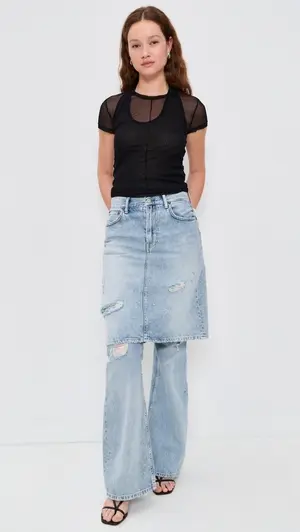 Helmut Lang Mesh Layered Tee