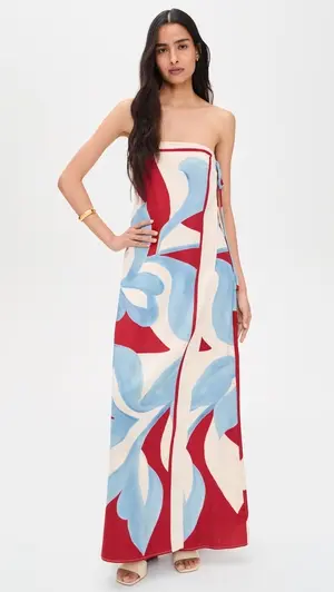 SEVEN WONDERS Amoree Strapless Maxi Dress