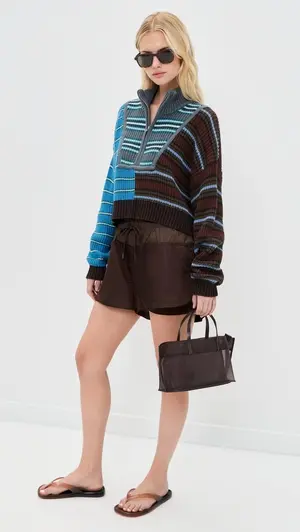 Staud Cropped Hampton Sweater