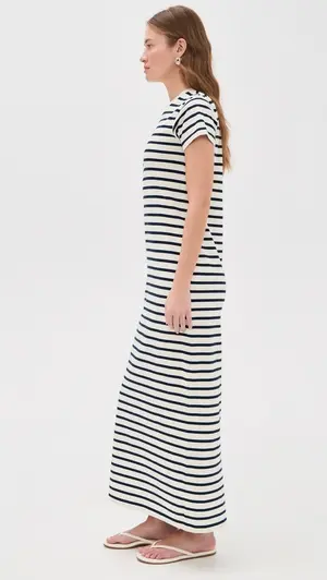 ANINE BING Wynne Stripe Jersey Maxi Dress