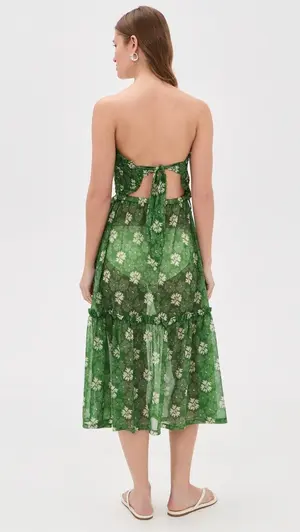 Sea Gloria Floral Print Smocked Midi Dress
