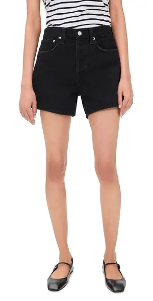 Women's Mom Black Shorts