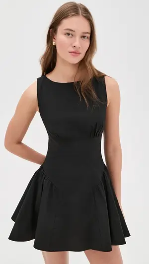 Staud Gwen Mini Dress - Black
