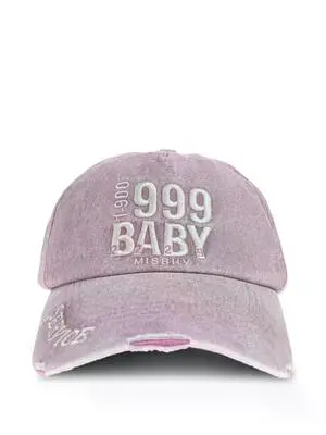 MISBHV Embroidered Distressed Cap - Pink