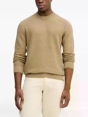 BOSS Textured Crew-neck Sweater