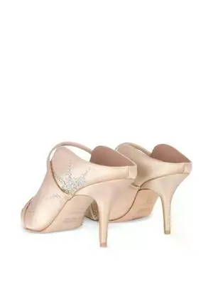 MALONE SOULIERS Maureen Rhinestone-embellished Mules - Pink