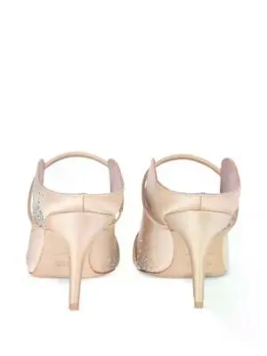 MALONE SOULIERS Maureen Rhinestone-embellished Mules - Pink