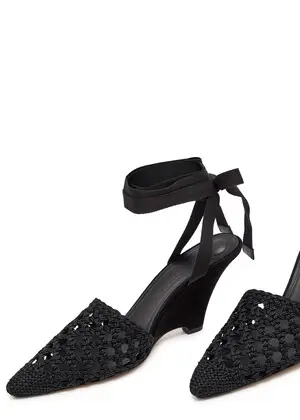 Jacquemus Les Espadrilles 80 Macramé Wedge Sandals