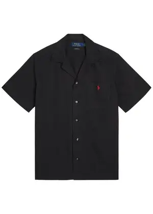 Polo Ralph Lauren Logo-embroidered Cotton Shirt - Black