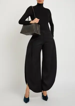 Alaïa Sculpted Wool Trousers - Black
