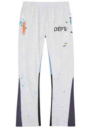 GALLERY DEPT. Paint-splatter Effect Cotton Sweatpants - Grey