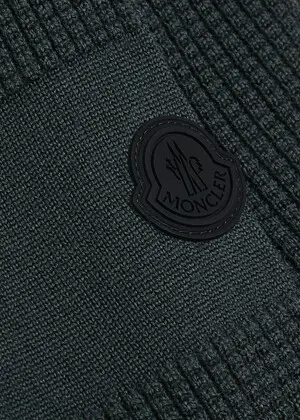 Moncler Logo Waffle-knit Wool Jumper