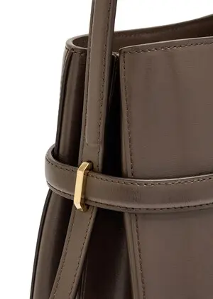 TOTEME Leather Bucket Bag - Chocolate