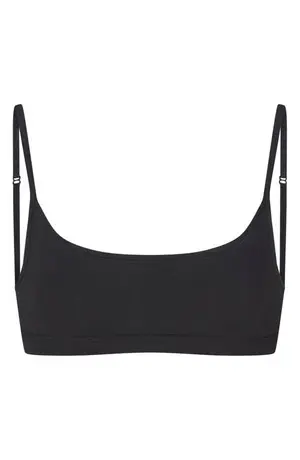 SKIMS Everyday Cotton Scoop Bralette - Onyx