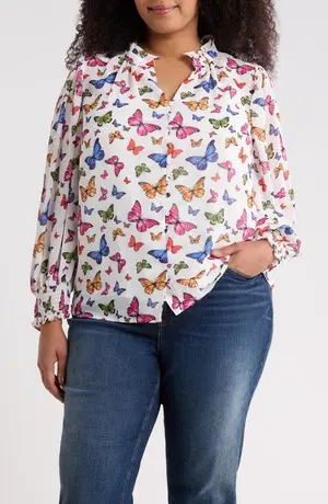 SUGARLIPS Butterfly Print Shirt