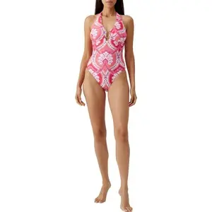 Melissa Odabash Tampa Halter One-piece Swimsuit - Ornate