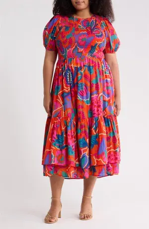 SUGARLIPS Smocked Midi Dress