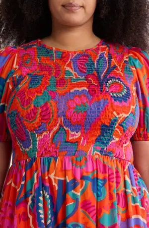 SUGARLIPS Smocked Midi Dress