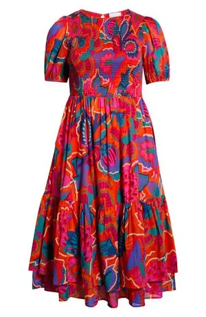 SUGARLIPS Smocked Midi Dress