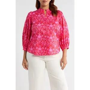SUGARLIPS Cecy Floral Ima Button-up Shirt
