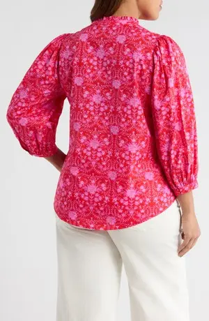 SUGARLIPS Cecy Floral Ima Button-up Shirt