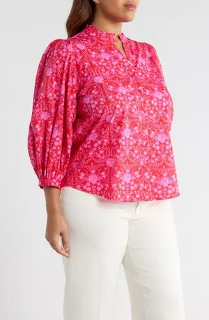 SUGARLIPS Cecy Floral Ima Button-up Shirt