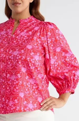 SUGARLIPS Cecy Floral Ima Button-up Shirt