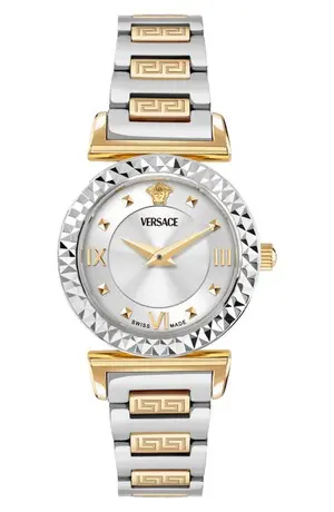 Versace Mini Vanity Bracelet Watch - Silver/two Tone
