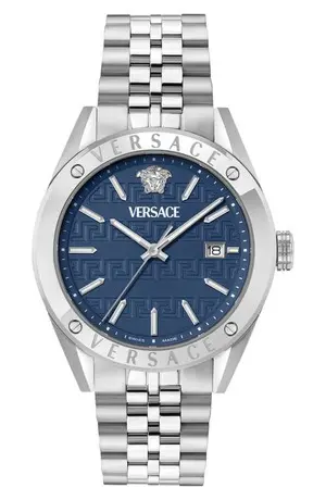 Versace Athletic Bracelet Watch - Stainless Steel/blue