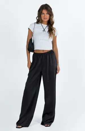 Princess Polly Nixie Wide Leg Satin Pants