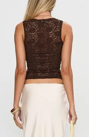 Princess Polly Bennington Sheer Lace Tank