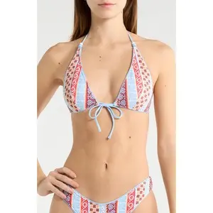 Rip Curl Coastal Instinct Triangle Bikini Top - Blue Multi